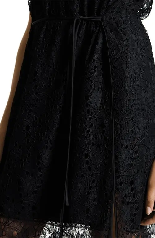 Theory Lace Tie-waist Midi Dress