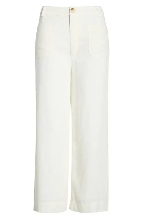 Vince Camuto Double Pocket Wide Leg Pants - New Ivory