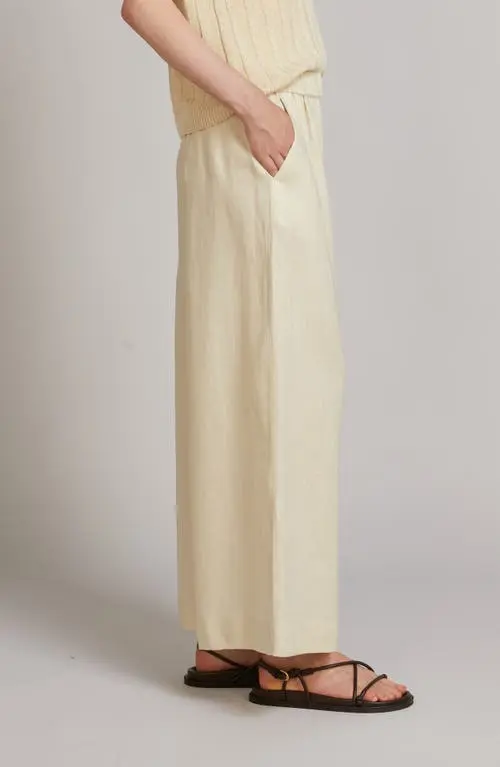 MM BY MAX MARA Canneti Wide-leg Linen Canvas Pants - Milk