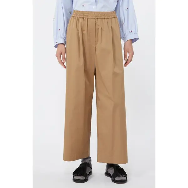 Max Mara Wide Leg Poplin Pants