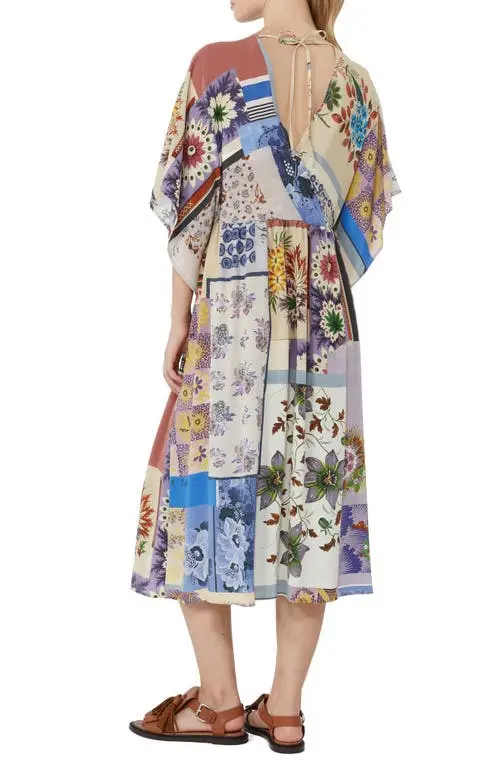 Max Mara Nome Print Silk Dress - Multicolour