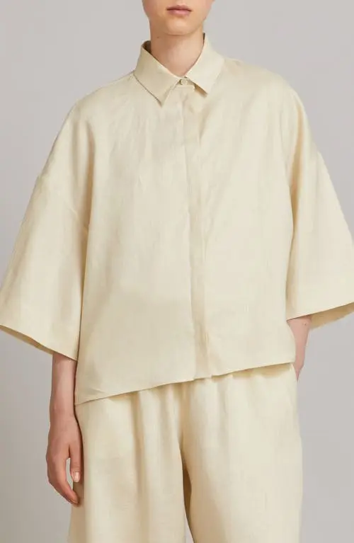 MM BY MAX MARA Rito Linen Canvas Shirt
