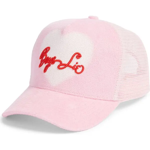 BOYS LIE Embroidered Trucker Hat - Pink