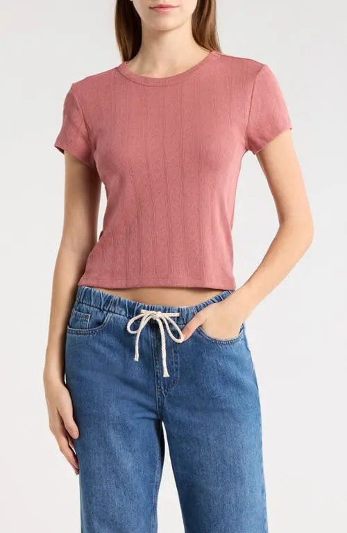 Marine Layer Lexi Pointelle Crewneck T-shirt
