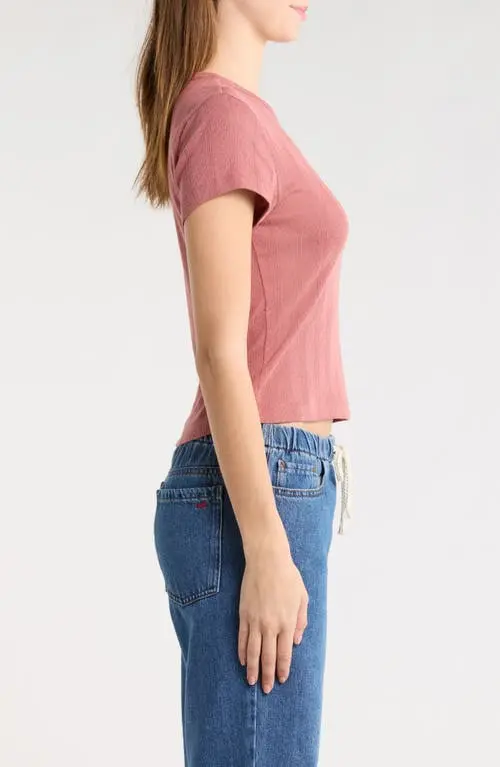Marine Layer Lexi Pointelle Crewneck T-shirt