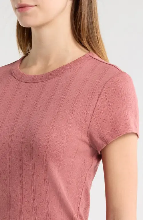 Marine Layer Lexi Pointelle Crewneck T-shirt