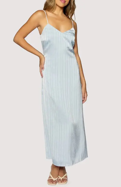 LOST + WANDER Charisma Tonal Stripe Maxi Slipdress