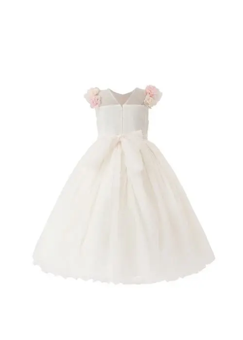 TULLEEN Dress With Petal Trim