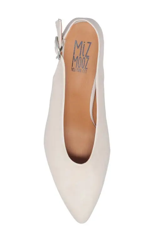 Miz Mooz Haven Slingback Pointed Toe Pump - Cream