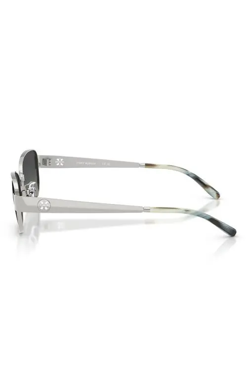 Tory Burch 55mm Gradient Polarized Rectangular Sunglasses