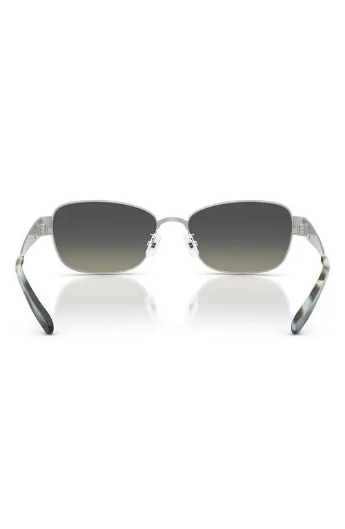Tory Burch 55mm Gradient Polarized Rectangular Sunglasses