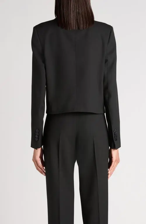 TOM FORD Wool Grain De Poudre Crop Tuxedo Jacket
