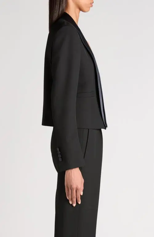 TOM FORD Wool Grain De Poudre Crop Tuxedo Jacket