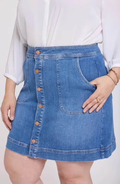 NYDJ High Waist Denim Skirt - Blue Paradise