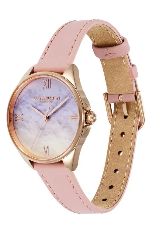 OLIVIA BURTON Azure Leather Strap Watch