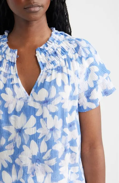 Rails Kamila Floral Crinkle Top