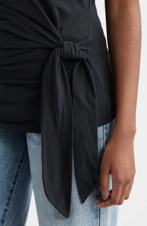 Rails Gabbie Side Tie Cotton Top - Black