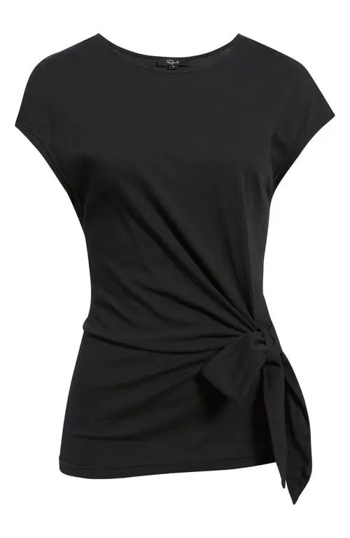 Rails Gabbie Side Tie Cotton Top - Black