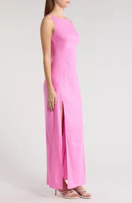 Staud Costa Linen-blend Maxi Dress - Orchid