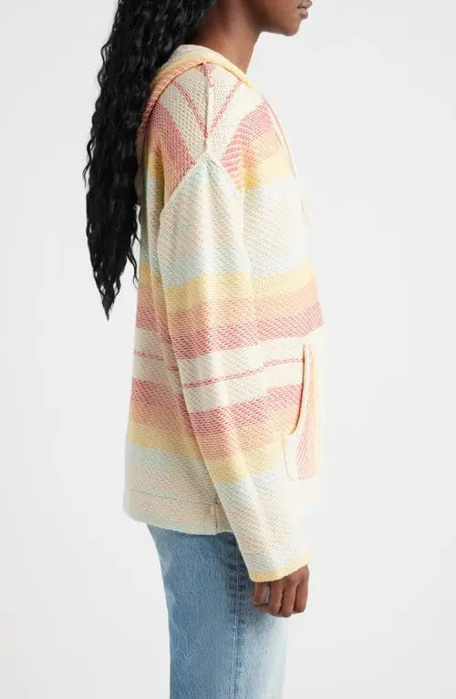 Rip Curl Revival Stripe Knit Poncho - Orange