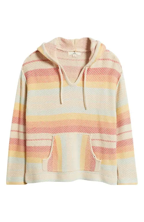 Rip Curl Revival Stripe Knit Poncho - Orange