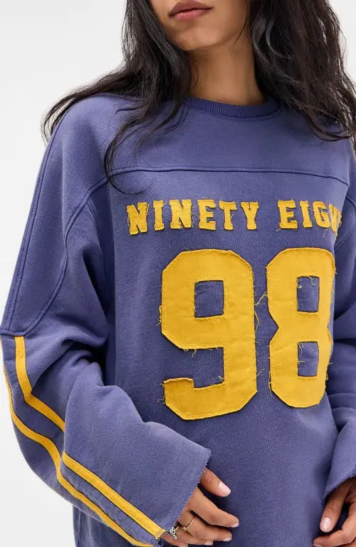 BDG URBAN OUTFITTERS Number Appliqué Cotton Sweatshirt