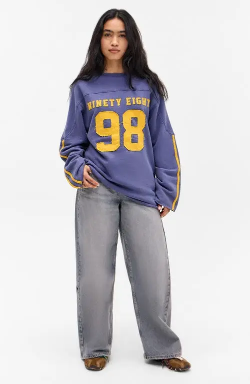 BDG URBAN OUTFITTERS Number Appliqué Cotton Sweatshirt