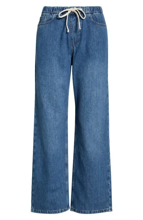 Marine Layer Ella Wide Leg Denim Pants - Medium Wash
