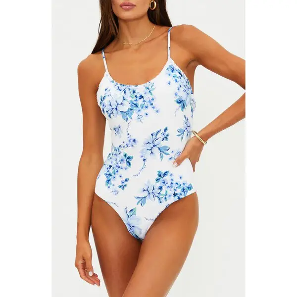 Beach Riot Britt One-piece Swimsuit - Blushing Blooms