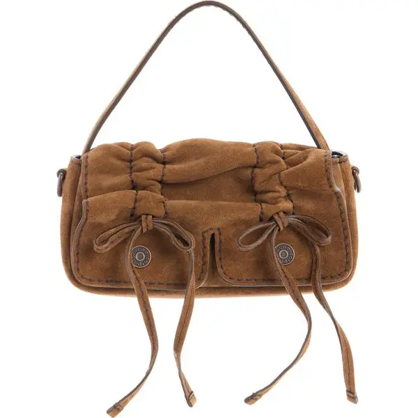 Acne Studios Micro Multi-pocket Suede Baguette Bag
