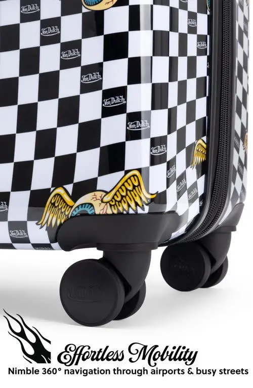 VON DUTCH Expandable Hardside Spinner Carry-on Suitcase