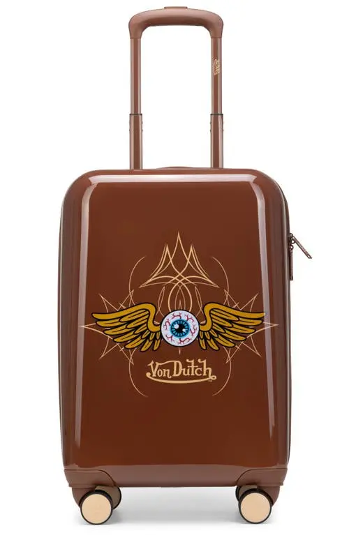 VON DUTCH Eyeflight Expandable Hardside Spinner Carry-on Suitcase
