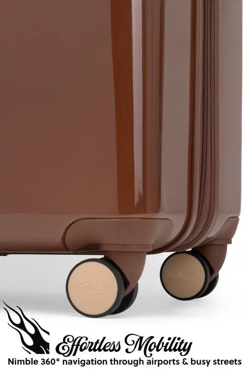 VON DUTCH Eyeflight Expandable Hardside Spinner Carry-on Suitcase