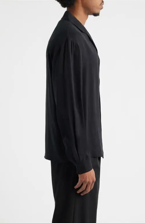 KROST Long Sleeve Cupro Camp Shirt - Black