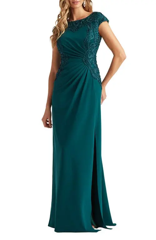Tadashi Shoji Side Ribbon Gown