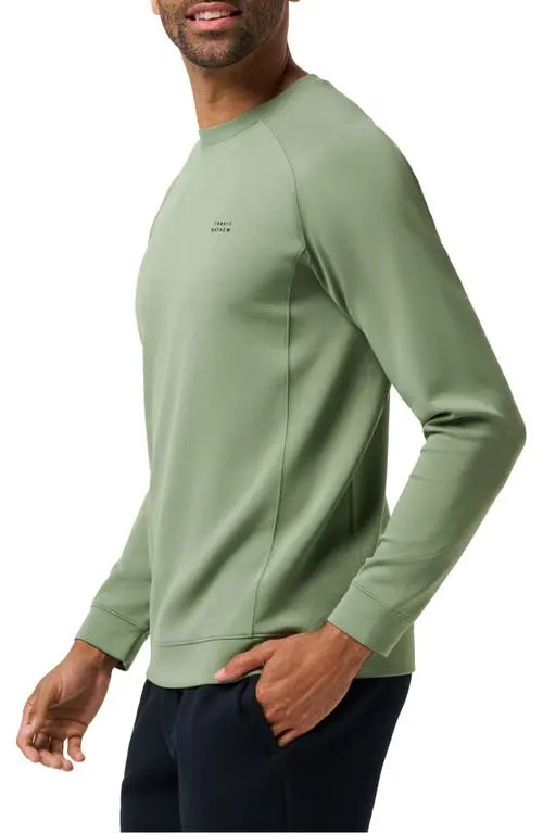 Travis Mathew Fibercloud Crewneck Sweatshirt - Balsam Green