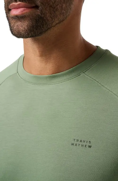 Travis Mathew Fibercloud Crewneck Sweatshirt - Balsam Green