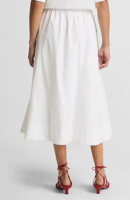 Vince Scalloped Cotton Maxi Skirt