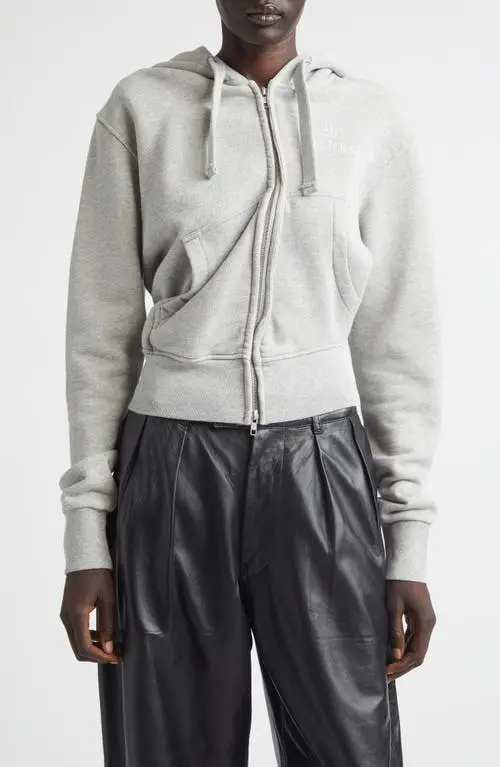 Vaquera Twisted Full-zip Hoodie - Heather Grey
