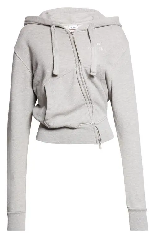 Vaquera Twisted Full-zip Hoodie - Heather Grey
