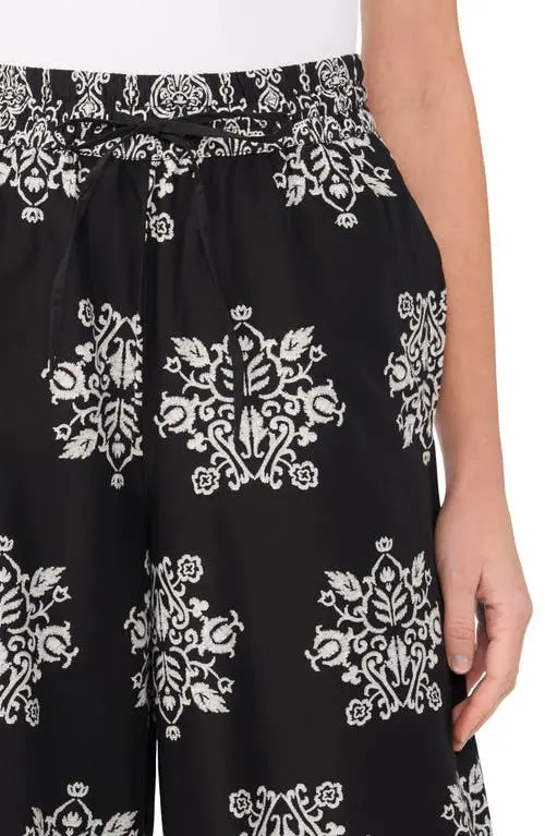 CECE DUPRAZ Ankle Wide-leg Pull-on Pants - Rich Black