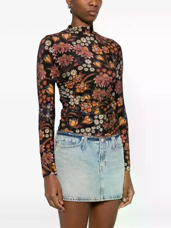 Farm Rio Floral Print Long Sleeve T-shirt