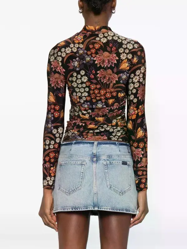 Farm Rio Floral Print Long Sleeve T-shirt