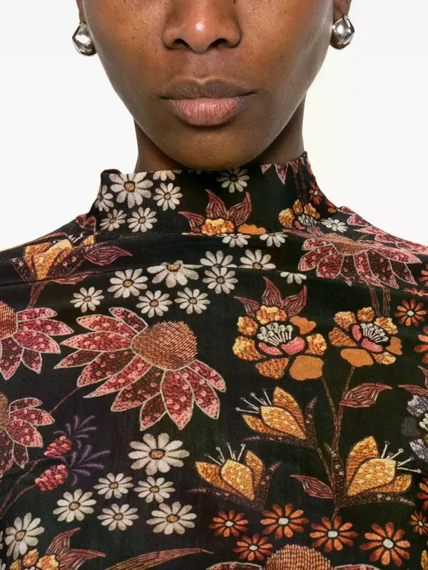 Farm Rio Floral Print Long Sleeve T-shirt