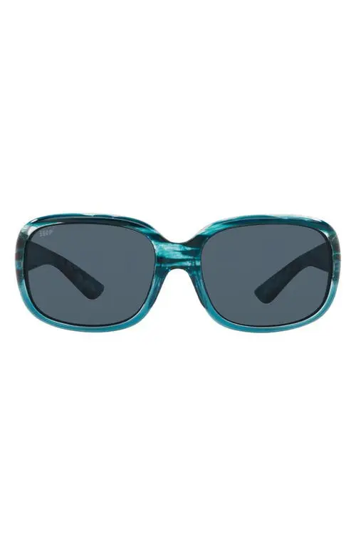 COSTA DEL MAR Gannet 58mm Polarized Sunglasses - Shiny Marine Fade/gray 580p