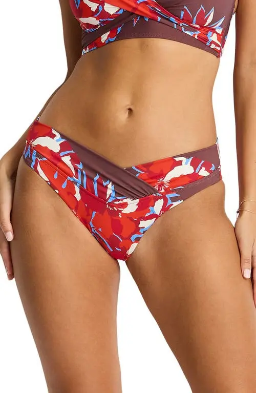 SEA LEVEL V-front Mid-rise Bikini Bottoms - Chocolate