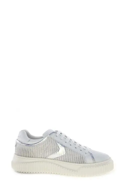 VOILE BLANCHE Herika Mesh Sneaker - White Silver
