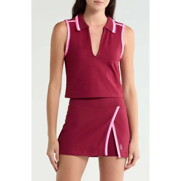 Free People Forehand Polo - Brick