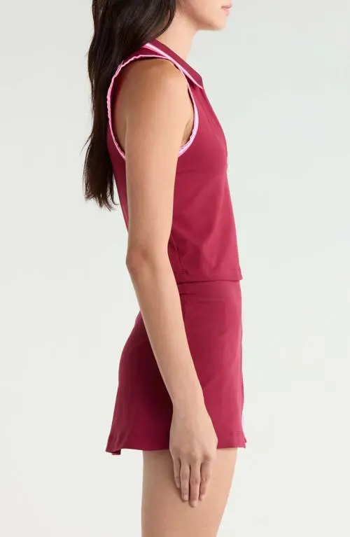 Free People Forehand Polo - Brick