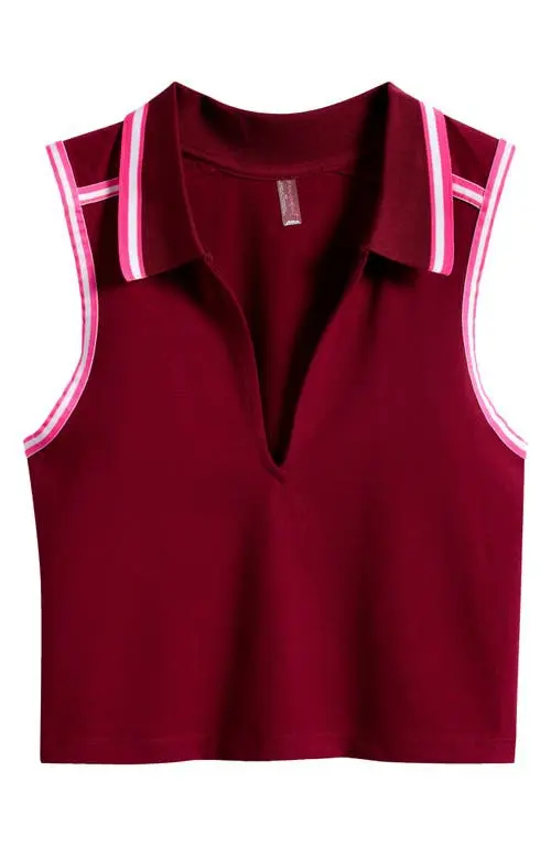 Free People Forehand Polo - Brick